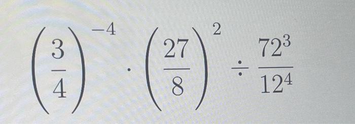 Solved (43)−4⋅(827)2÷124723 | Chegg.com