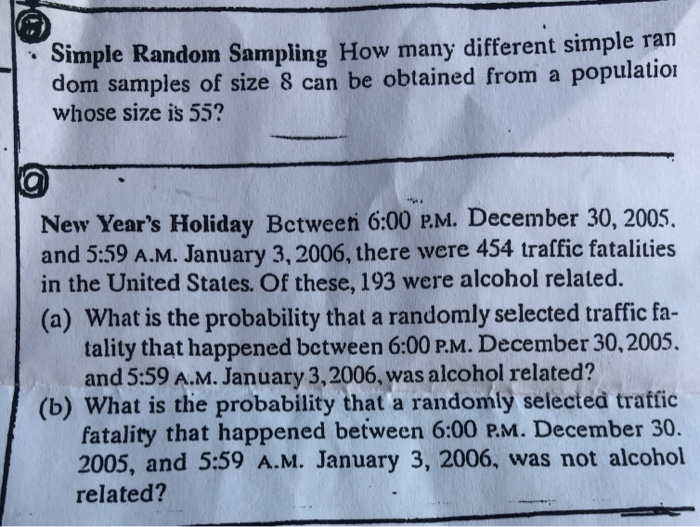 Solved • Simple Random Sampling How many different simple | Chegg.com