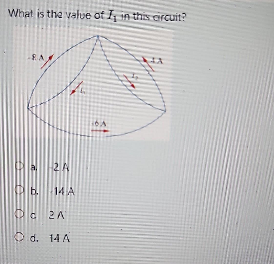 Solved Let i1=5 A and i3=9 A. What is the value of I2 ? a. | Chegg.com
