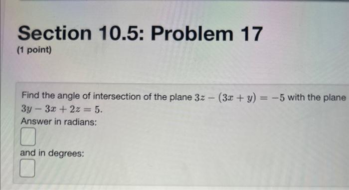 Solved Section 10.5: Problem 14 (1 point) Find an equation | Chegg.com