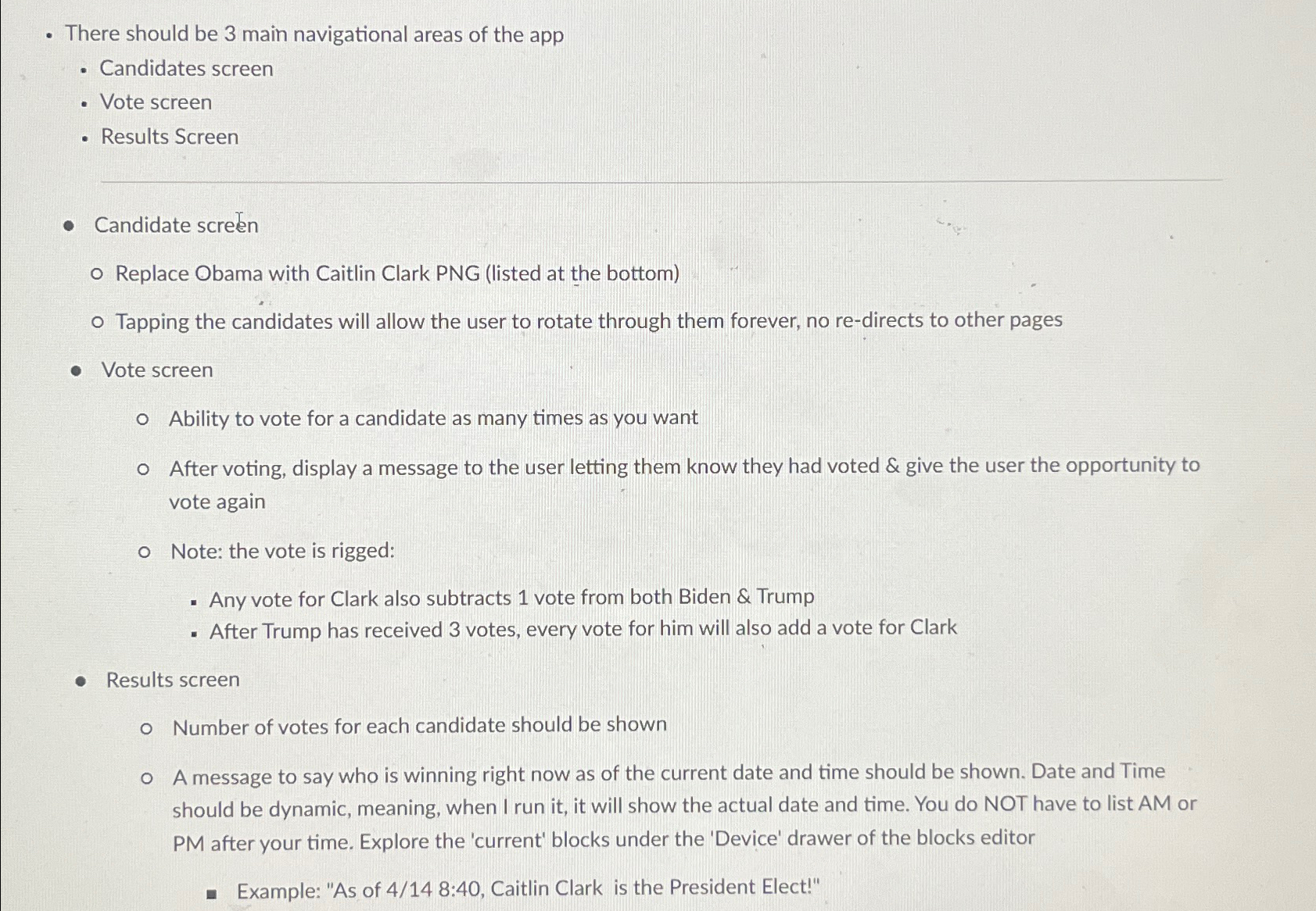 Solved There should be 3 ﻿main navigational areas of the | Chegg.com