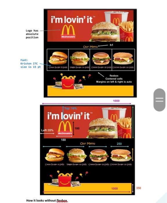 Solved Use HTML and Linked CSS Style to design a webpage for | Chegg.com