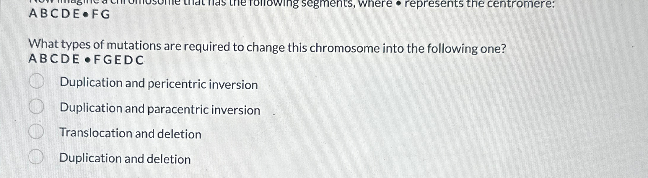 Solved ABCDE*FGWhat types of mutations are required to | Chegg.com