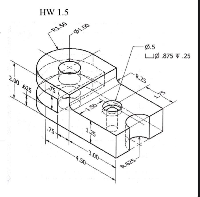 Solved need to create this part using SOLIDWORKS, please use | Chegg.com