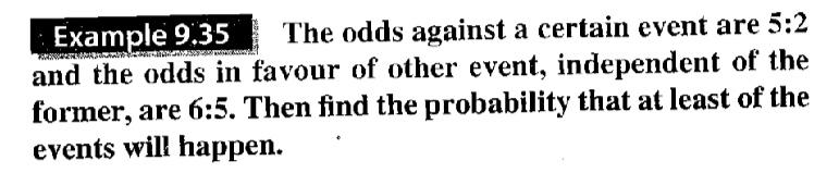 Solved Example 9:35 ﻿The odds against a certain event are | Chegg.com