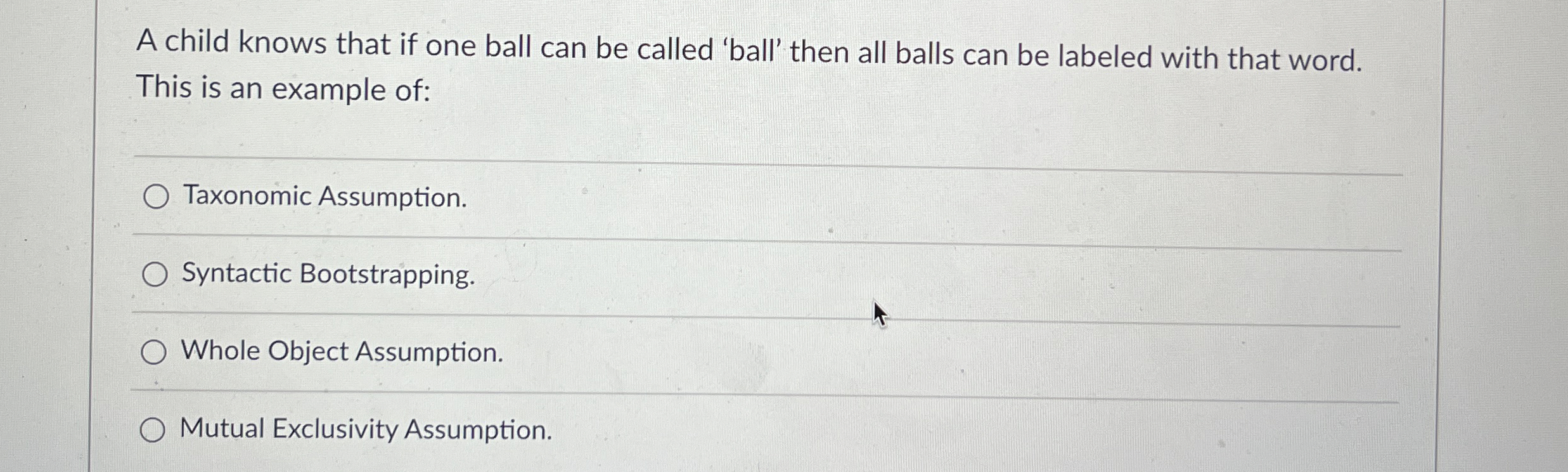 Solved A child knows that if one ball can be called 'ball' | Chegg.com