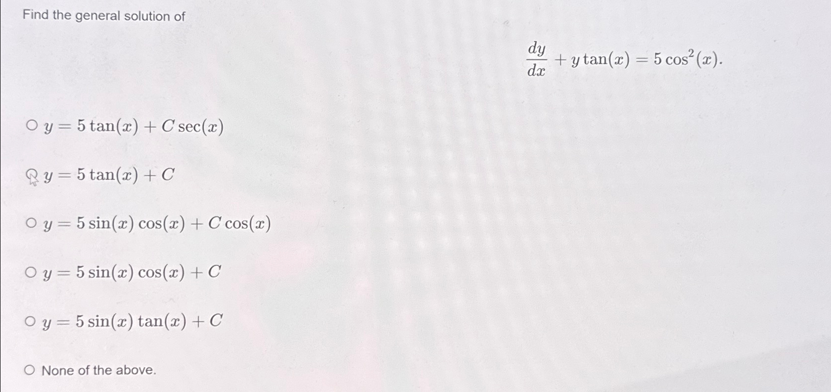 Solved Find the general solution | Chegg.com