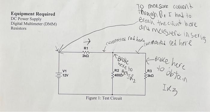 Solved Equipment Required DC Power Supply Digital Multimeter | Chegg.com