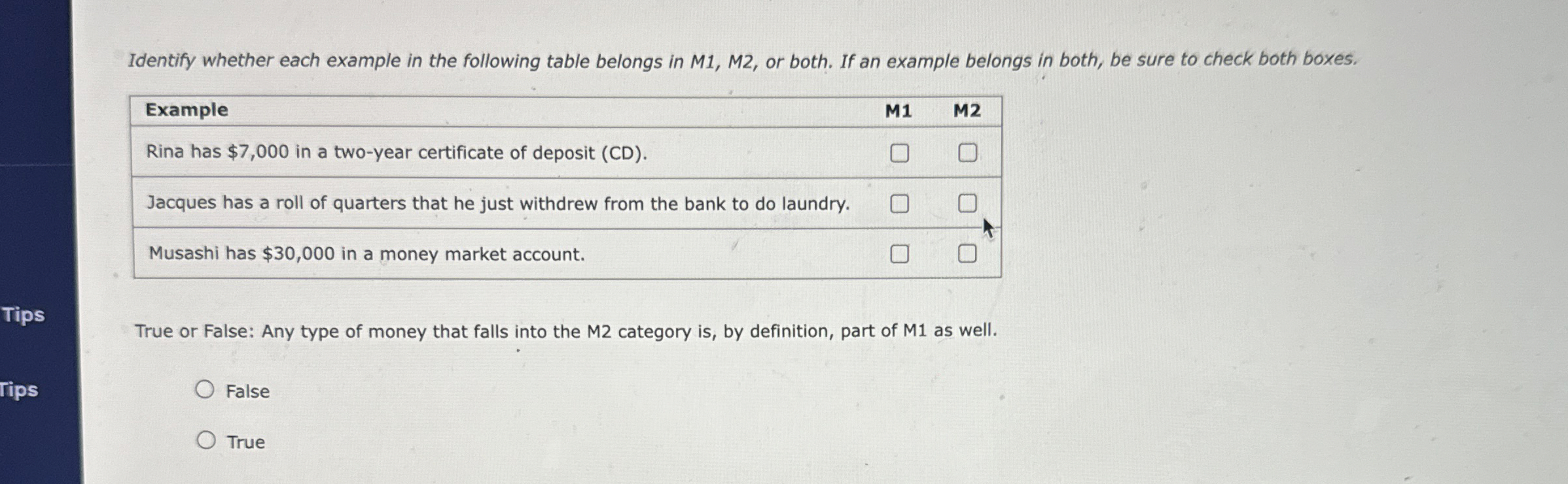Solved Identify whether each example in the following table | Chegg.com