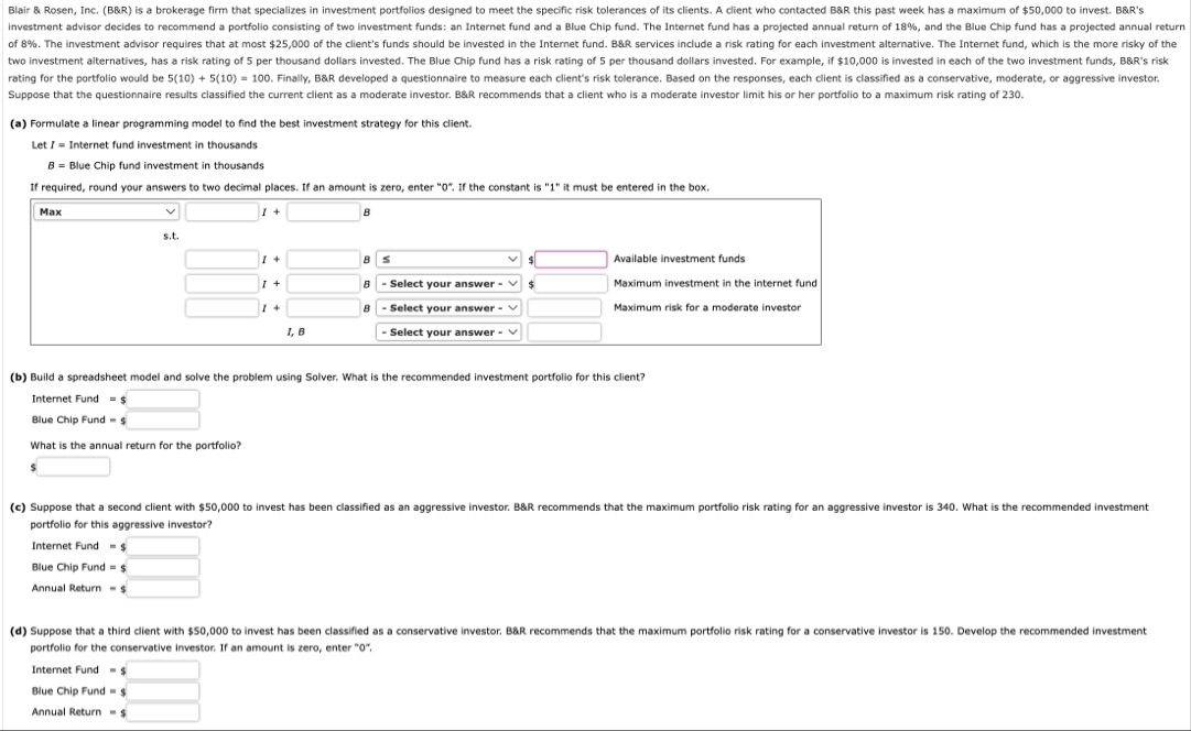 Solved Plz Help A ﻿formulate A Linear Programming Model To
