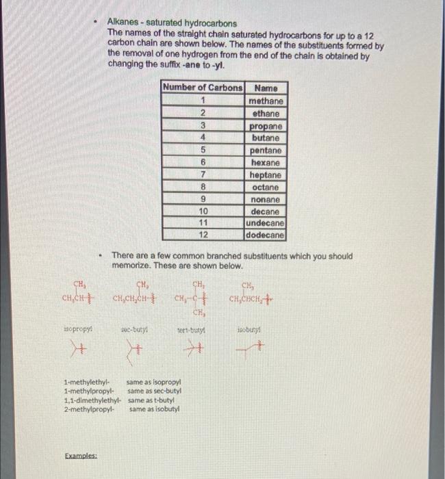 Solved Naming Substituted Alkanes Organic compounds | Chegg.com
