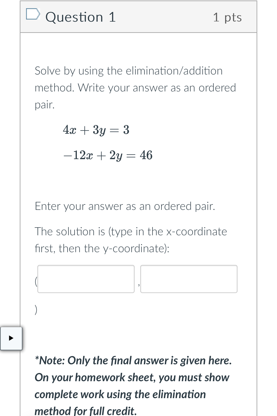 Solved Question 11 ﻿ptsSolve by using the | Chegg.com