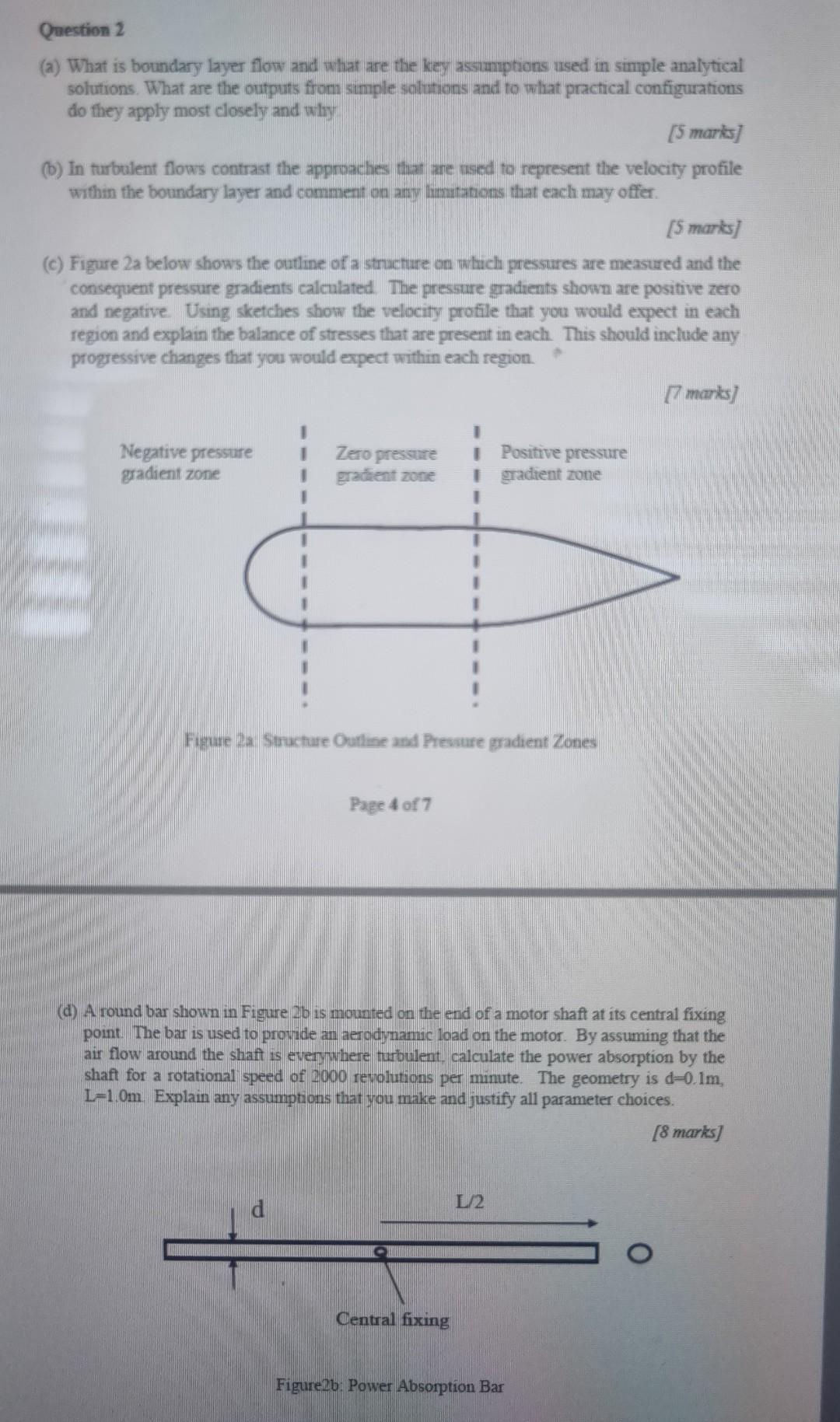 Solved Question 2 (a) What is boundary layer flow and what | Chegg.com