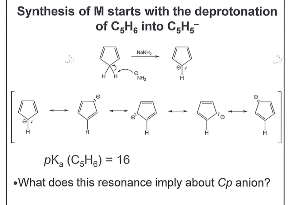 Solved Synthesis of M starts with the deprotonation of C5H6 | Chegg.com