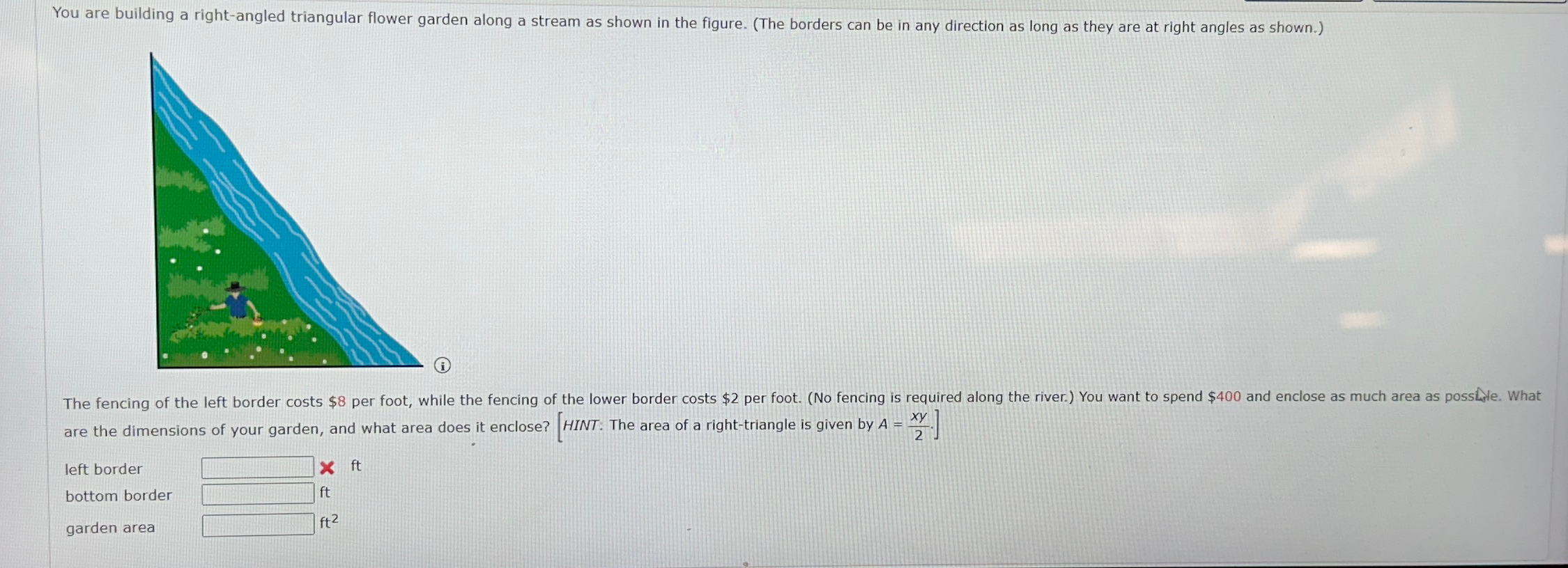 Solved You are building a right-angled triangular flower | Chegg.com