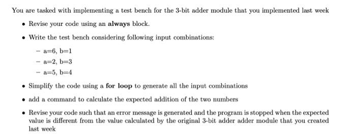 Solved 1 I/ Code your design here 2 'timescale 1ns/1ns 3 | Chegg.com