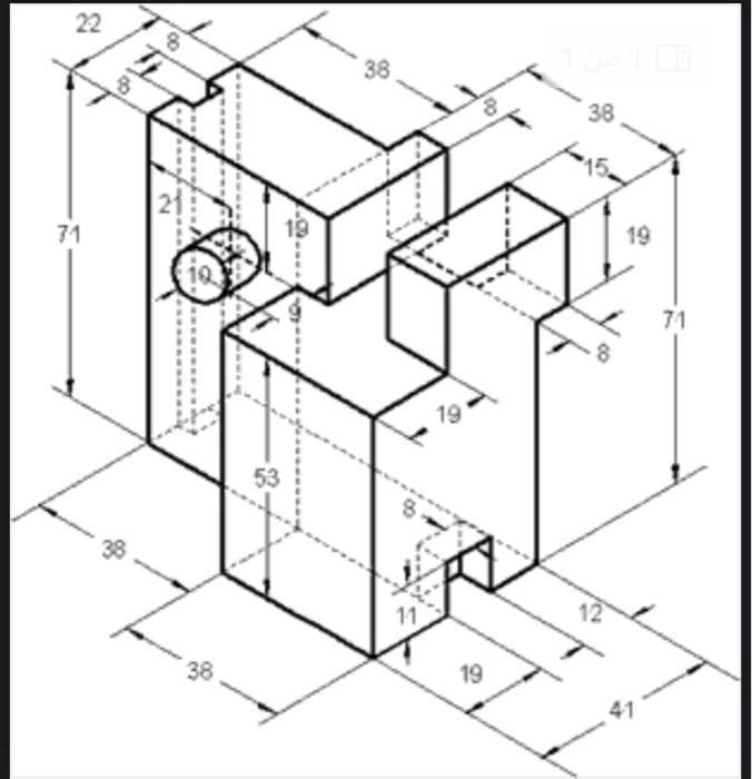 I want a side view, a top view, and a front viewwith | Chegg.com