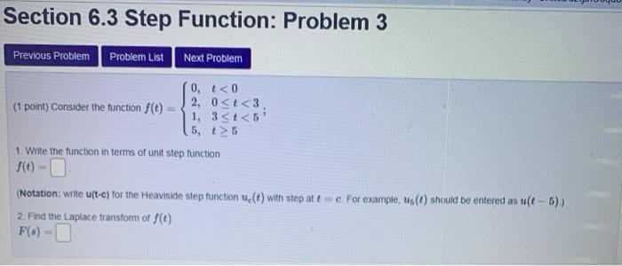Solved Section 6 3 Step Function Problem 3 Previous Problem