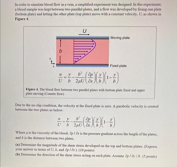 Solved In order to simulate blood flow in a vein, a | Chegg.com