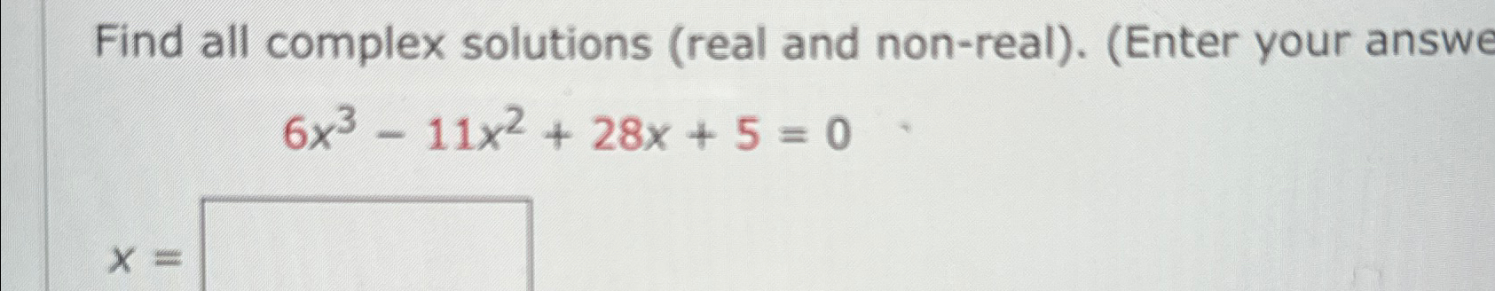 Solved Find all complex solutions (real and | Chegg.com