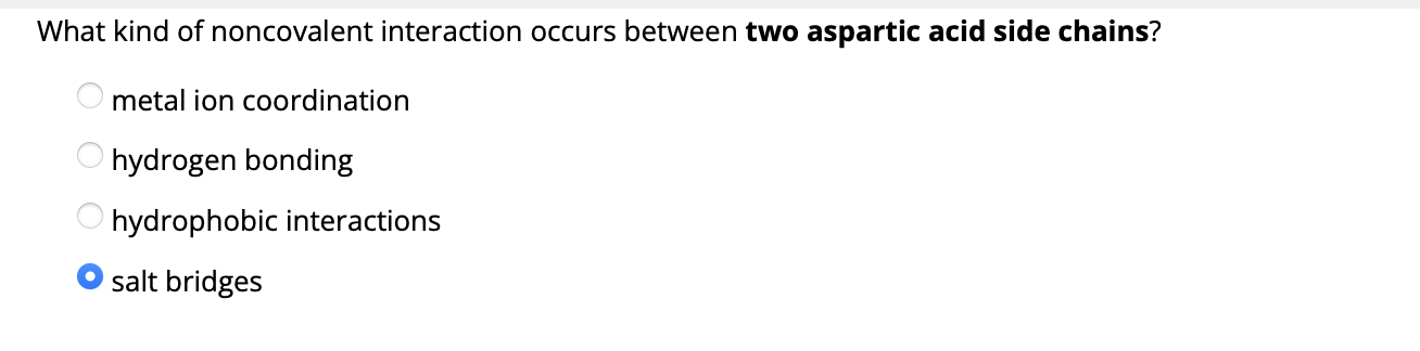 Solved What kind of ﻿noncovalent interaction occurs between | Chegg.com