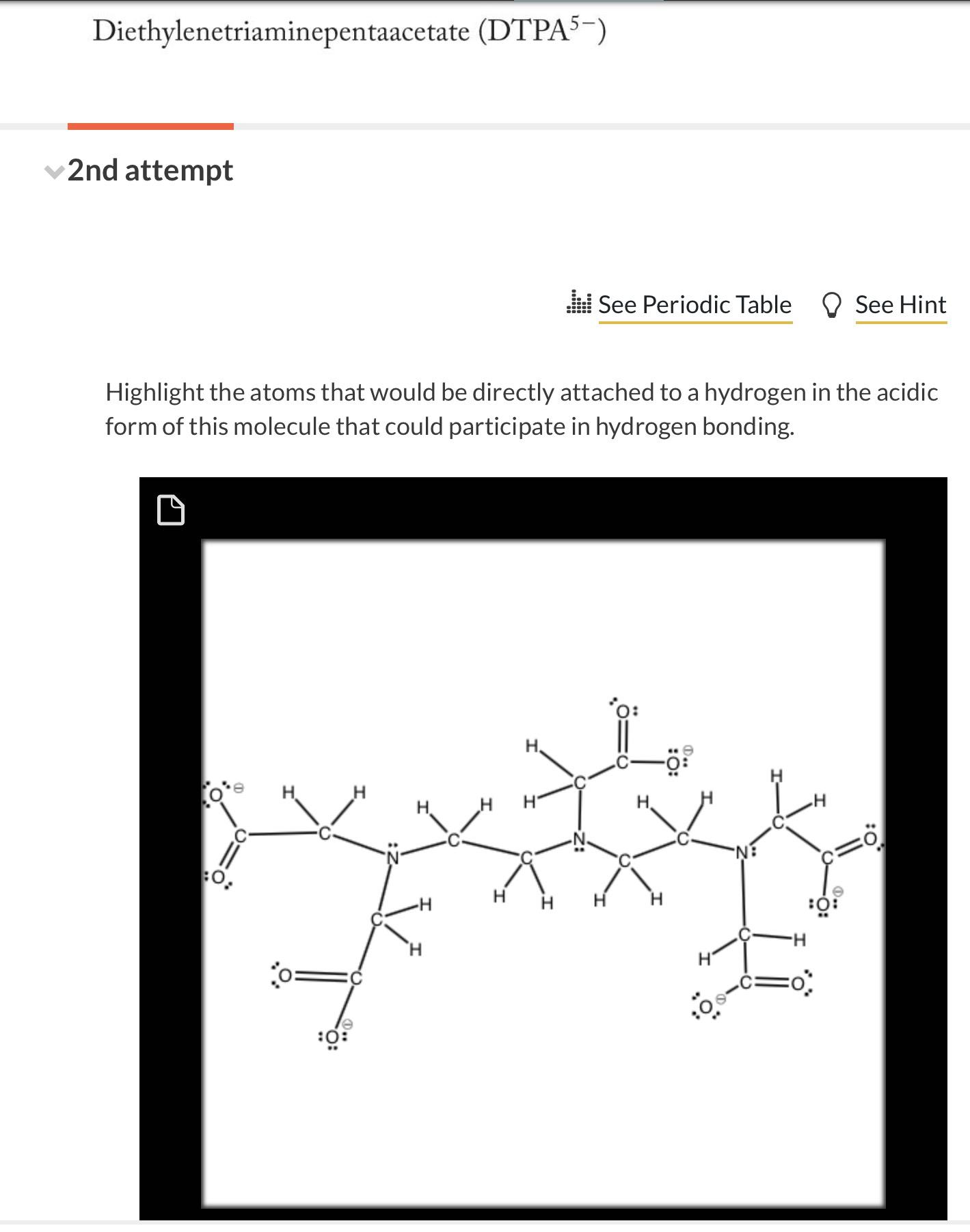 Solved Diethylenetriaminepentaacetate (DTPA5-)2nd attemptSee | Chegg.com