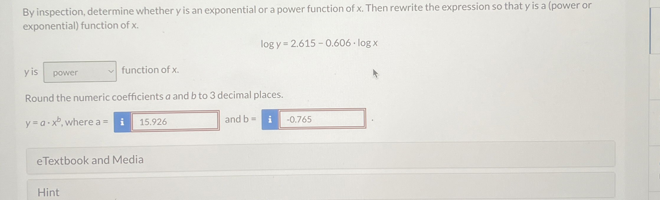 Solved By inspection, determine whether y ﻿is an exponential | Chegg.com