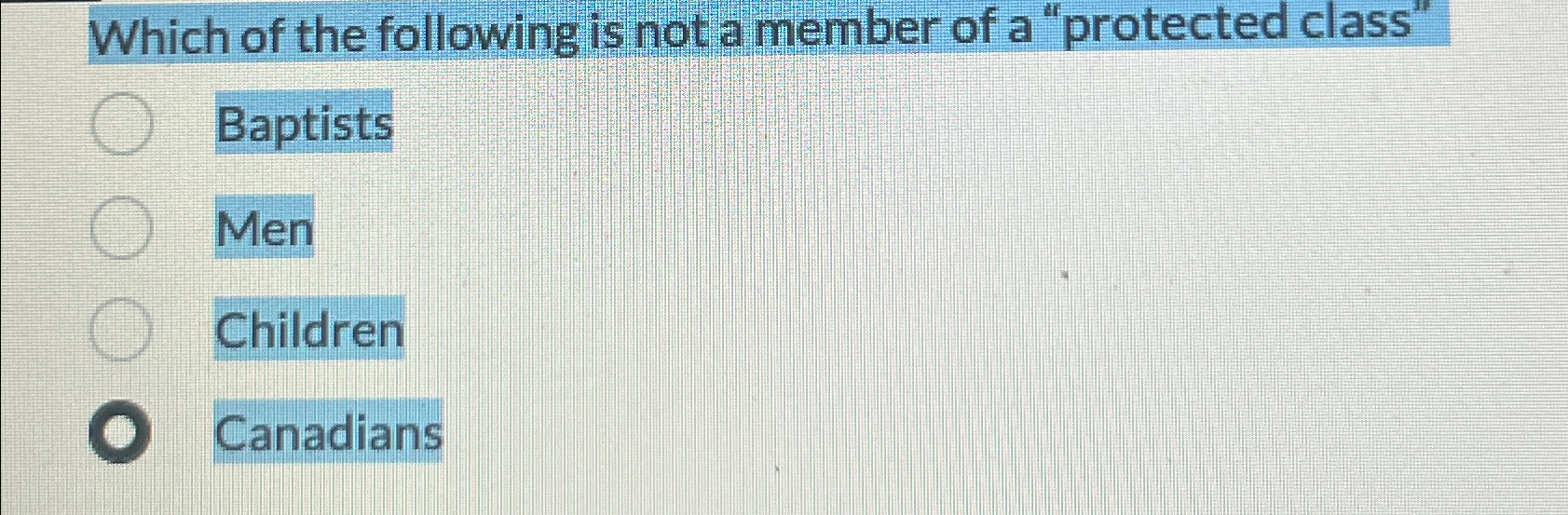 Solved Which of the following is not a member of a | Chegg.com