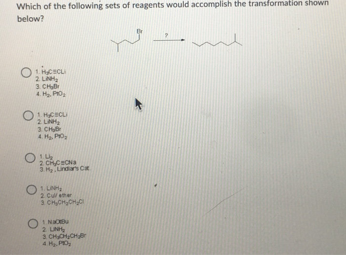 Solved Which of the following sets of conditions would | Chegg.com