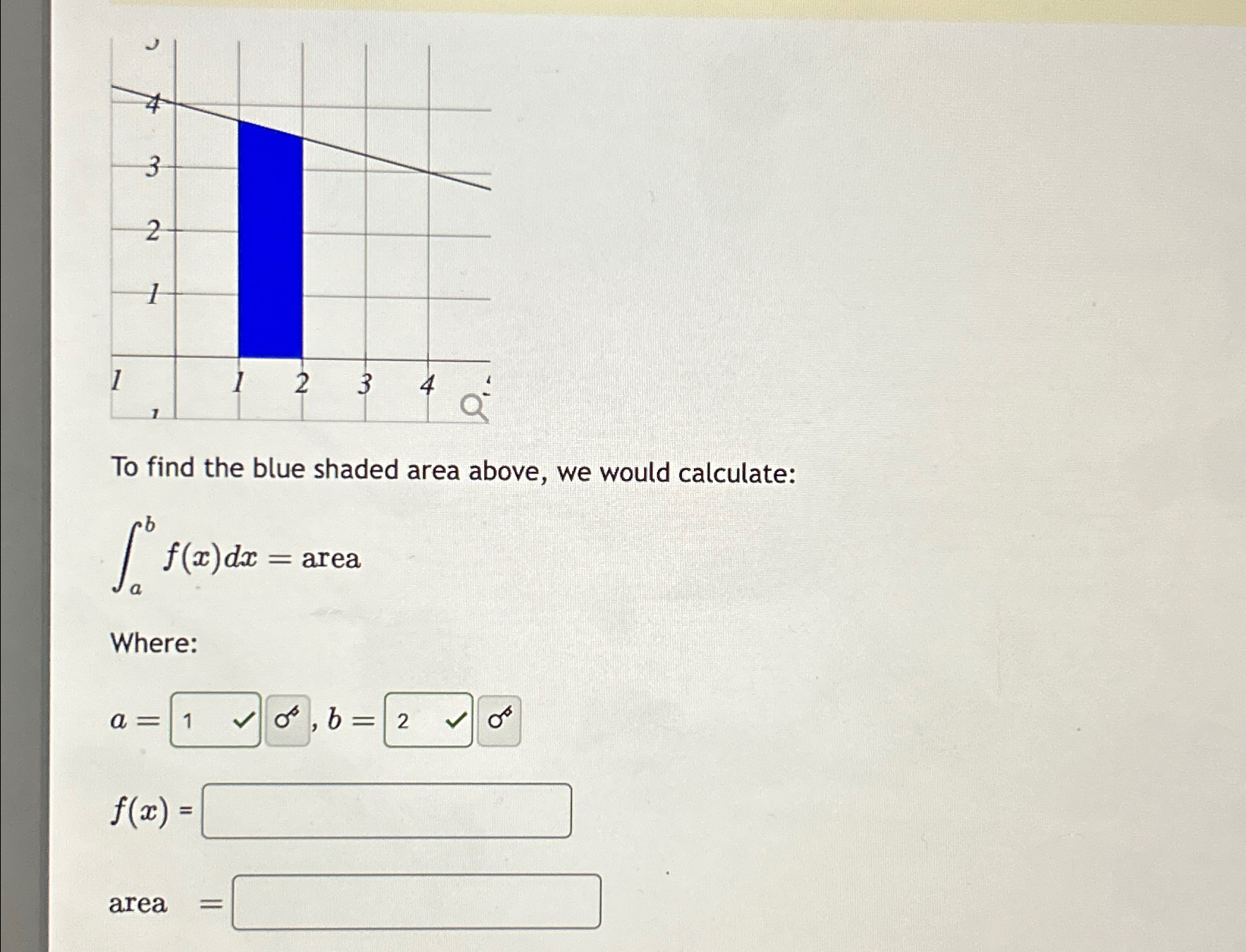 Solved To find the blue shaded area above, we would | Chegg.com