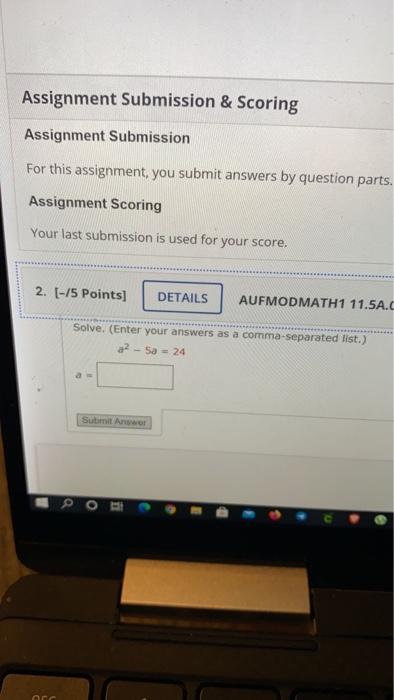 Solved Assignment Submission & Scoring Assignment Submission | Chegg.com