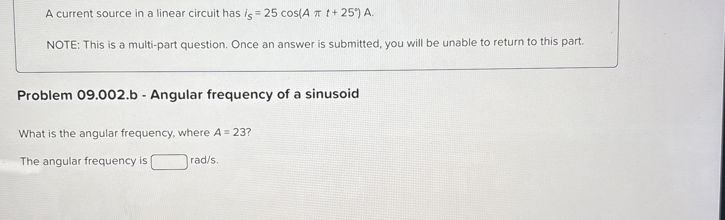 Solved A current source in a linear circuit has | Chegg.com