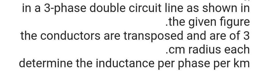 Solved in a 3-phase double circuit line as shown in .the | Chegg.com