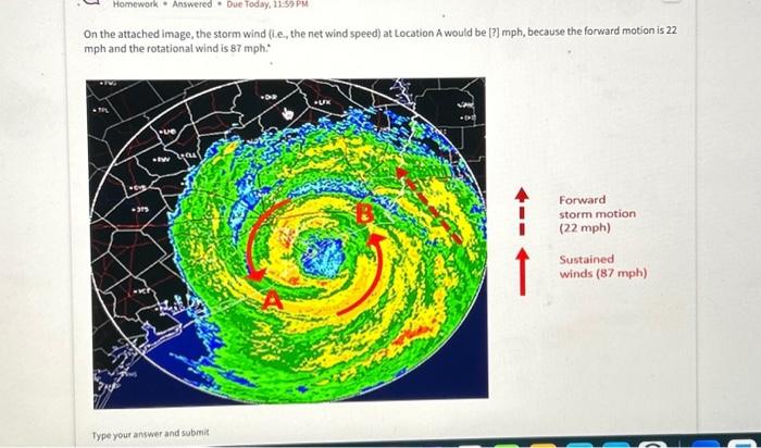Solved On the attached image, the storm wind (i.e., the net | Chegg.com