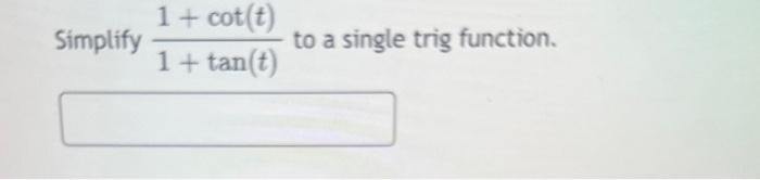 Solved Simplify sec(t)−cos(t)sin(t) to a single trig | Chegg.com