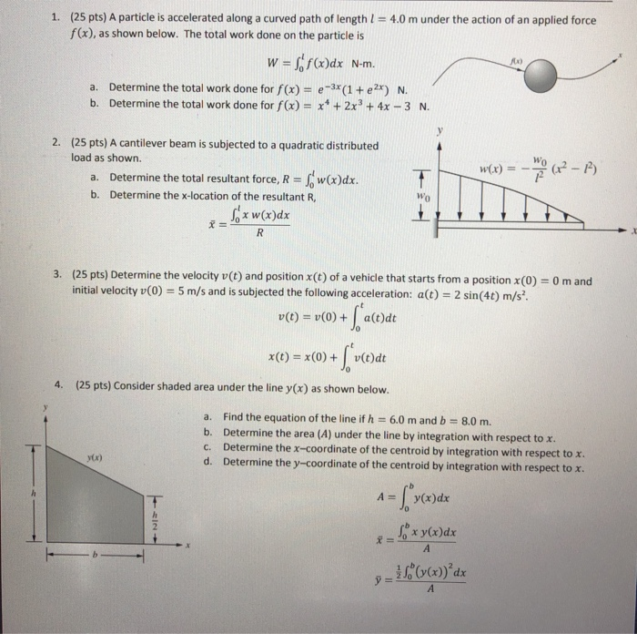 Solved 1. (25 pts) A particle is accelerated along a curved | Chegg.com