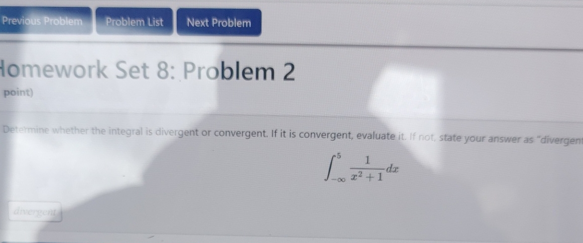 Solved Homework Set 8: Problem 2point)Determine whether the | Chegg.com