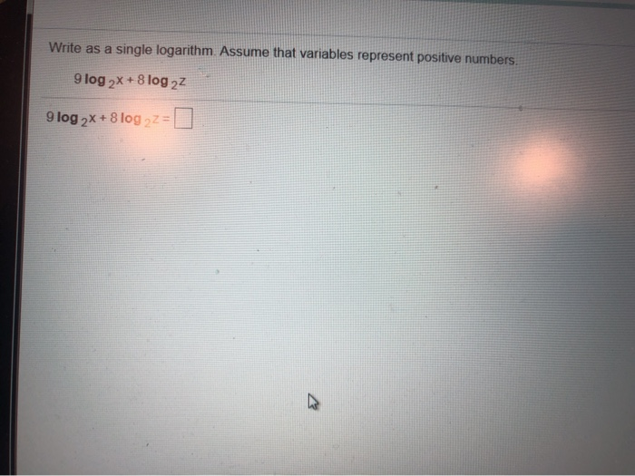 Solved Write as a single logarithm Assume that variables | Chegg.com