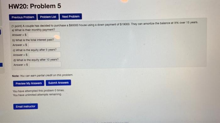 Solved HW20: Problem 5 Previous Problem Problem List Next | Chegg.com