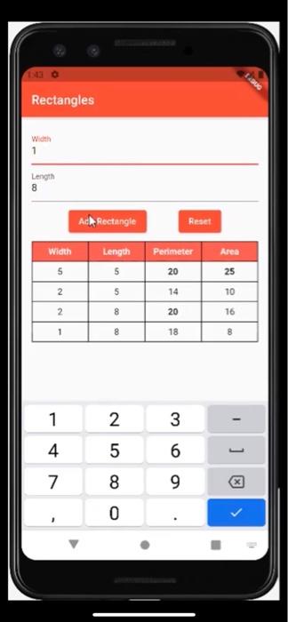 I need help to create an application using Flutter, | Chegg.com