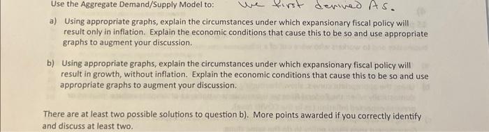Solved a) Using appropriate graphs, explain the | Chegg.com