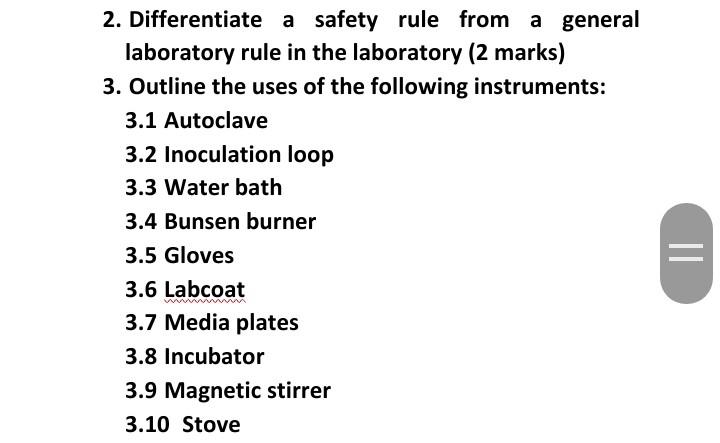 Solved 2. Differentiate a safety rule from a general | Chegg.com