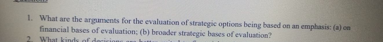 Solved What are the arguments for the evaluation of | Chegg.com