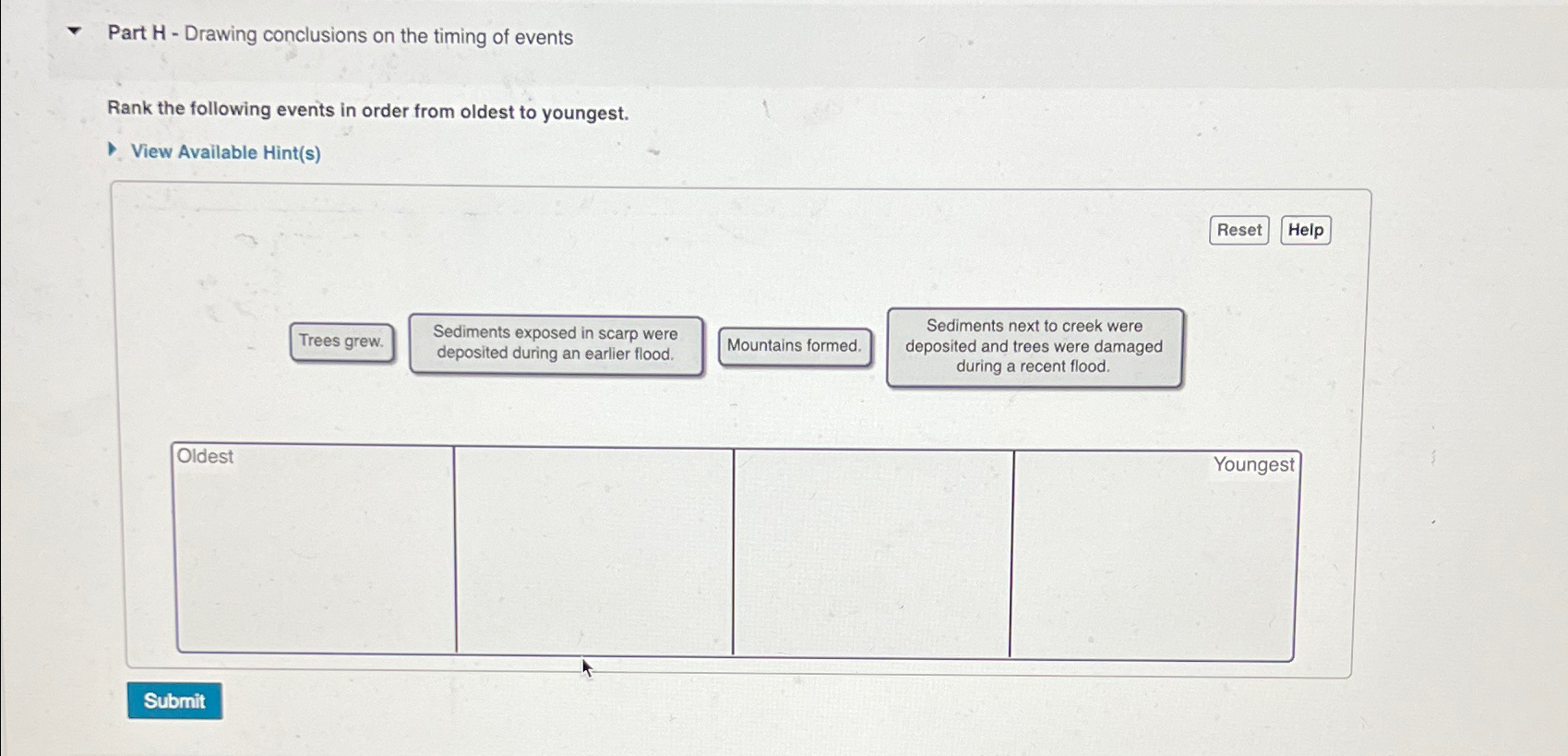 Solved Part H - ﻿Drawing conclusions on the timing of | Chegg.com