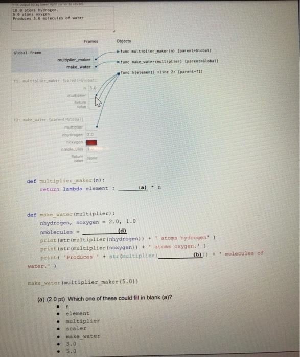 Solved fill in blanks a, d, and b, and explain (b) Which one | Chegg.com