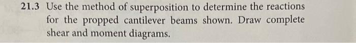 Solved 1.3 Use the method of superposition to determine the | Chegg.com