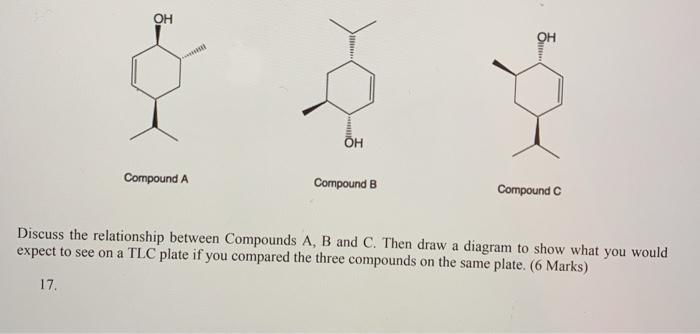 Solved OH OH ÕH Compound A Compound B Compound Discuss the | Chegg.com