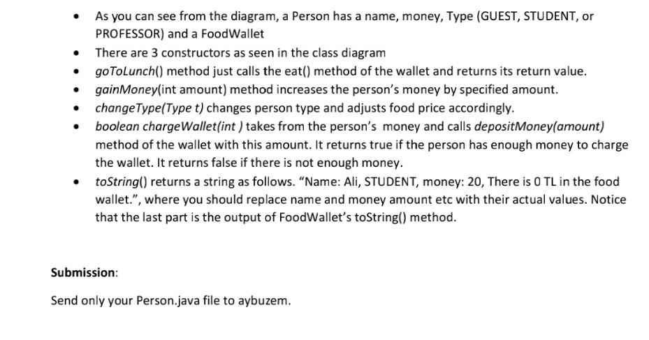 Solved Important: Class, and public method names must be | Chegg.com