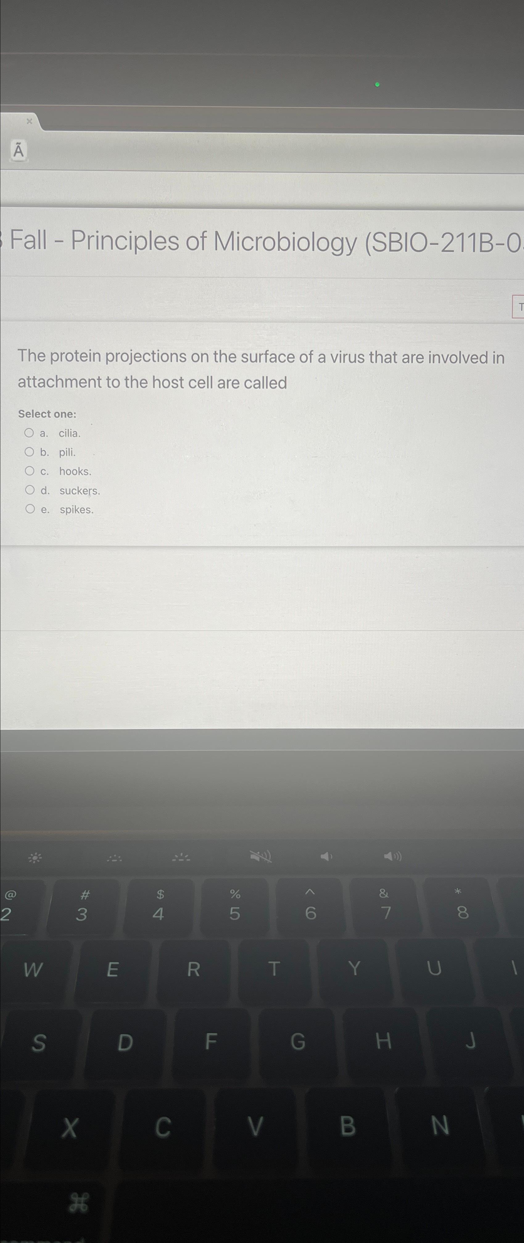 Solved Fall - ﻿Principles of Microbiology (SBIO-211B-0The | Chegg.com