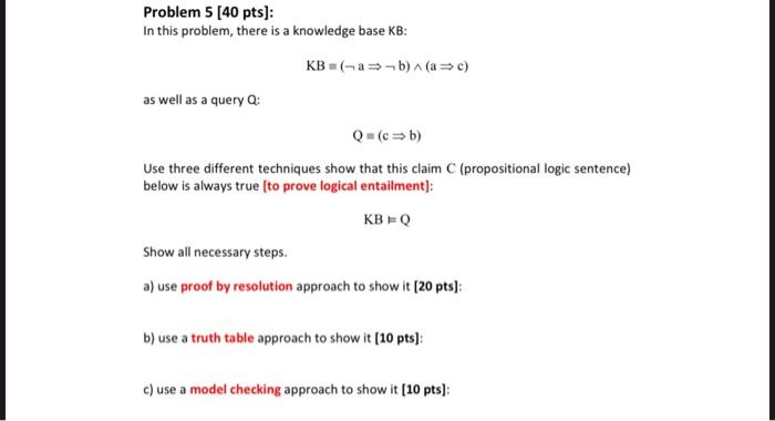 Solved Problem 5 [40 pts]: In this problem, there is a | Chegg.com
